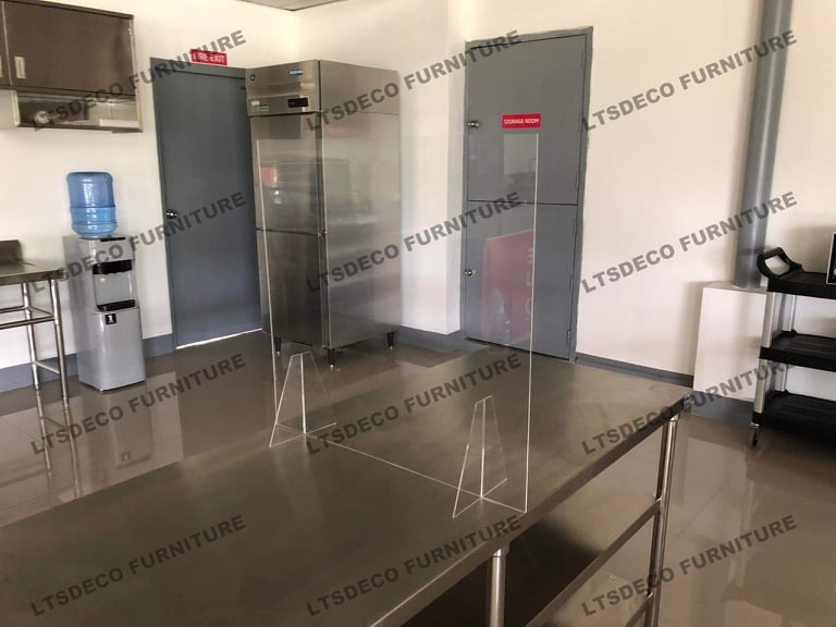 ACRYLIC TABLE OFFICE PARTITION, Furniture & Home Living, Office ...