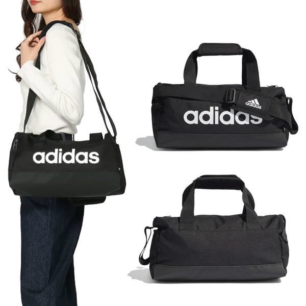 Adidas Duffel Bag Medium Black Essentials Logo Original Authentic, Men ...