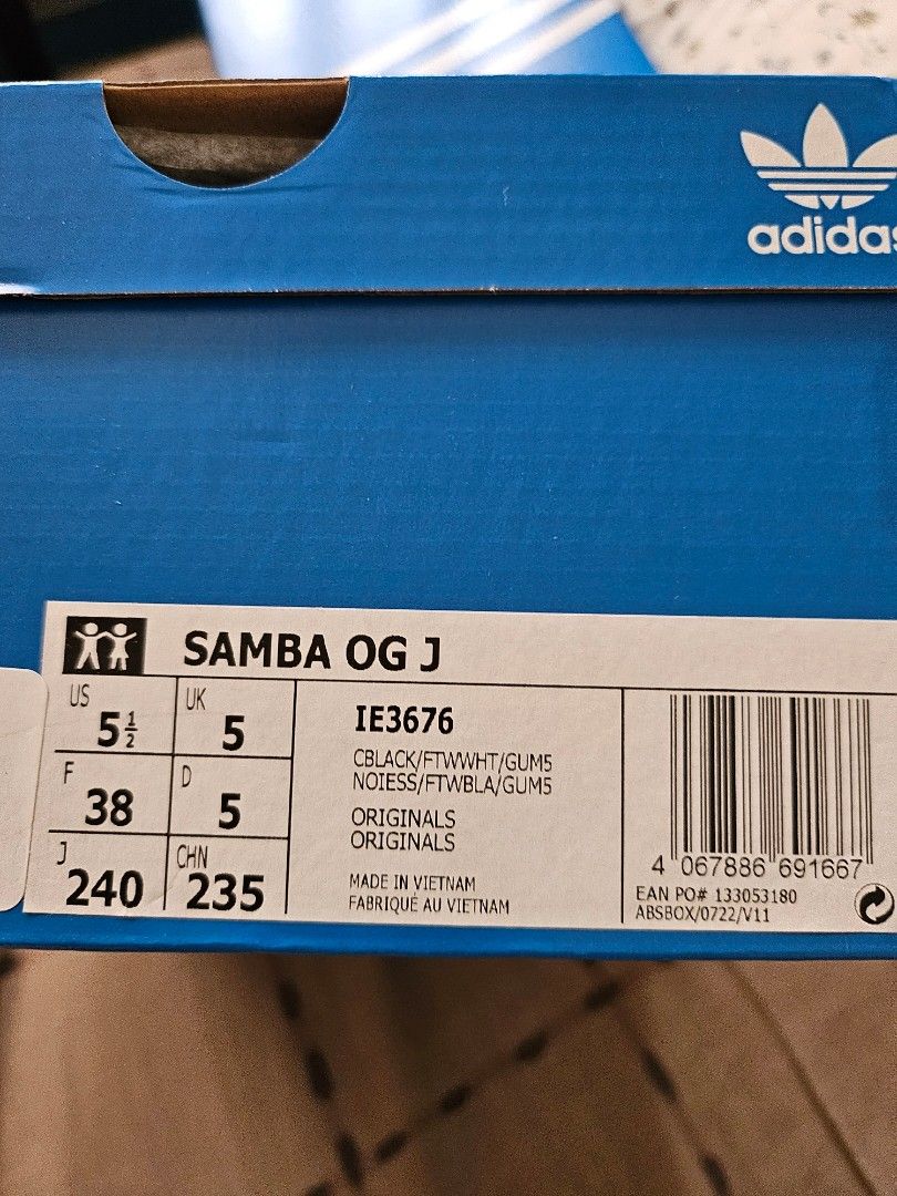 Adidas Samba OG J, Women's Fashion, Footwear, Sneakers on Carousell