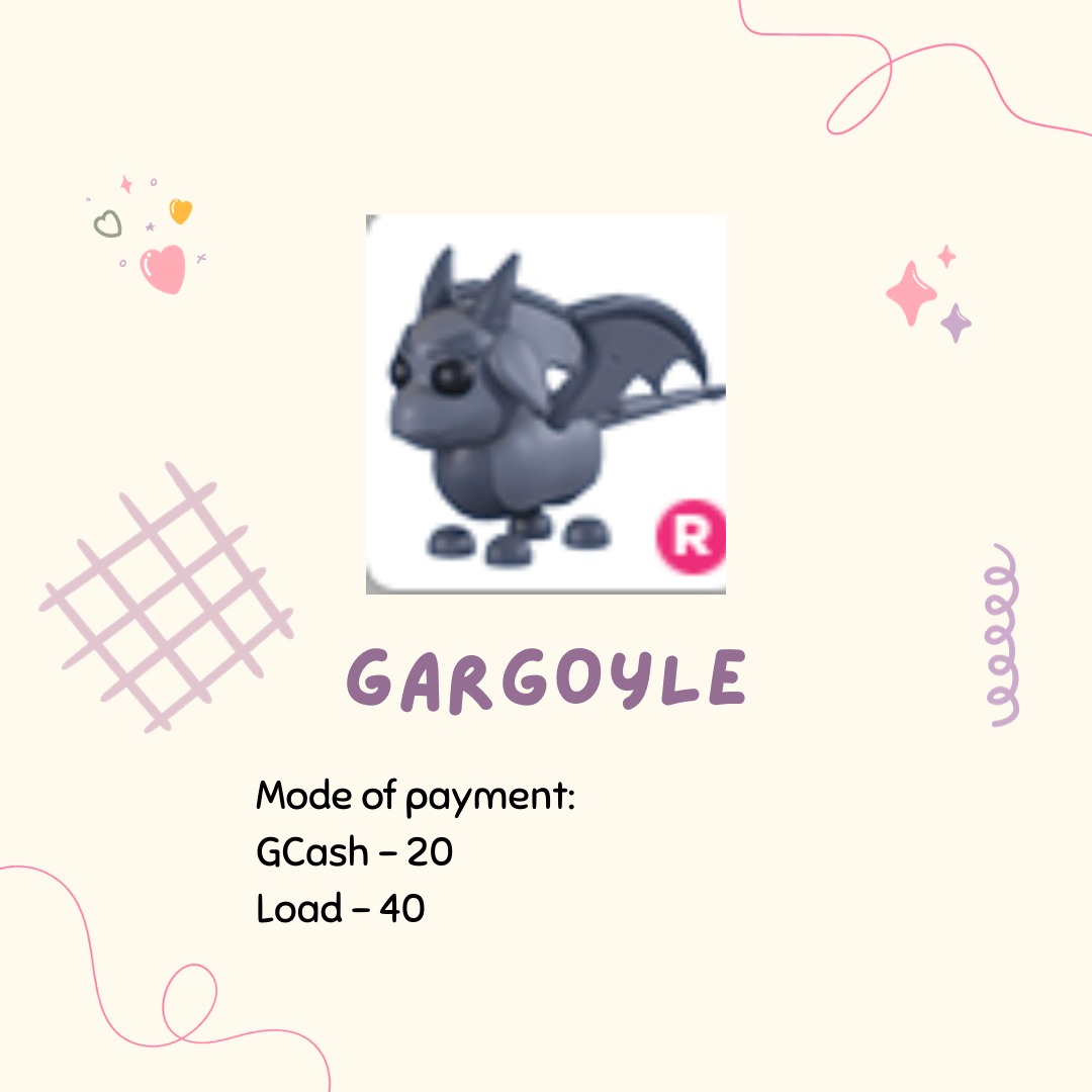 ADOPT ME R GARGOYLE (RIDE), Video Gaming, Video Games, Others on Carousell