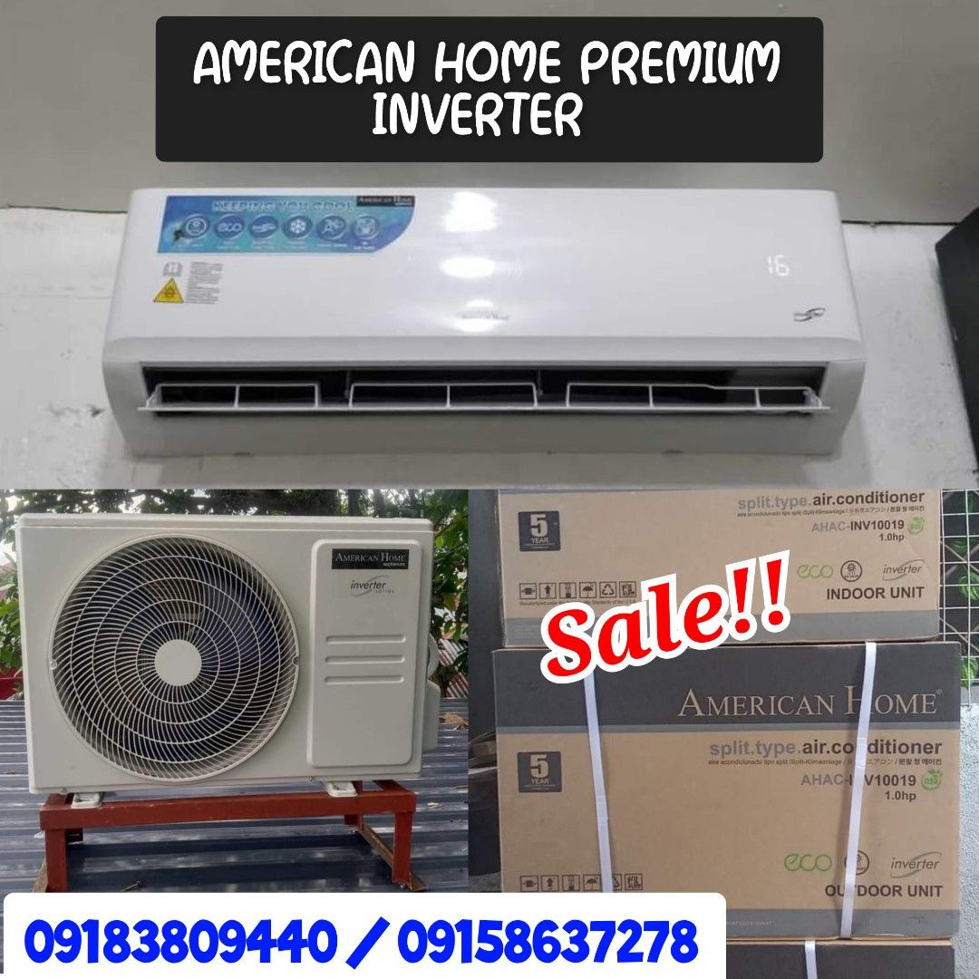 American Home Inverter Split Type Aircon, TV & Home Appliances, Air ...