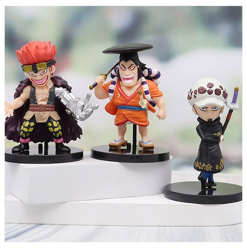 Anime One Piece Luffy Yamato Law Kid Kozuki Oden Nami Action Figure 9cm ...