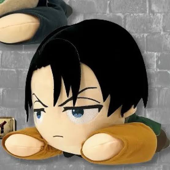 AOT Levi Ackerman nesoberi lying plush, Hobbies & Toys, Toys & Games on ...