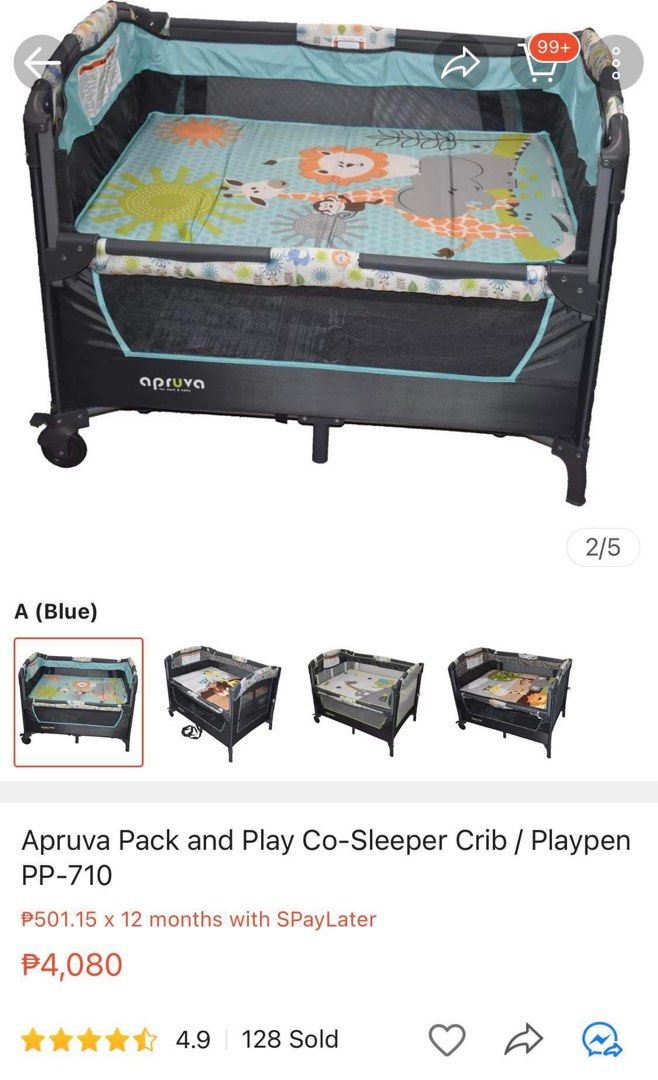 Apruva Pack & Play Co-sleeper Crib, Babies & Kids, Baby Nursery & Kids ...