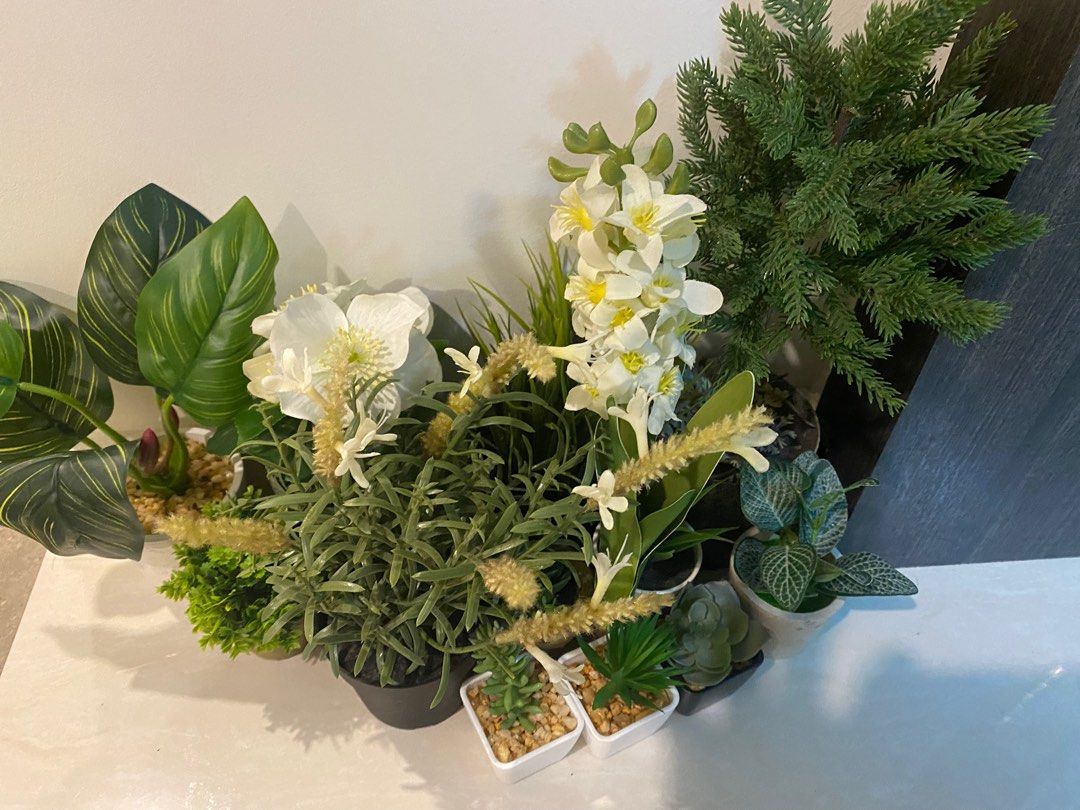 artificial flower plant pot ikea, daiso and other home decor display ...