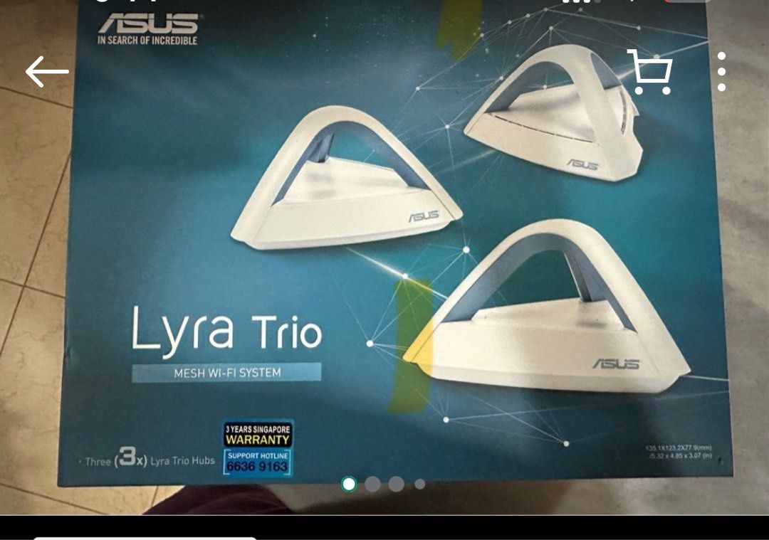 Asus lyra Trio mesh, Computers & Tech, Parts & Accessories, Networking on Carousell