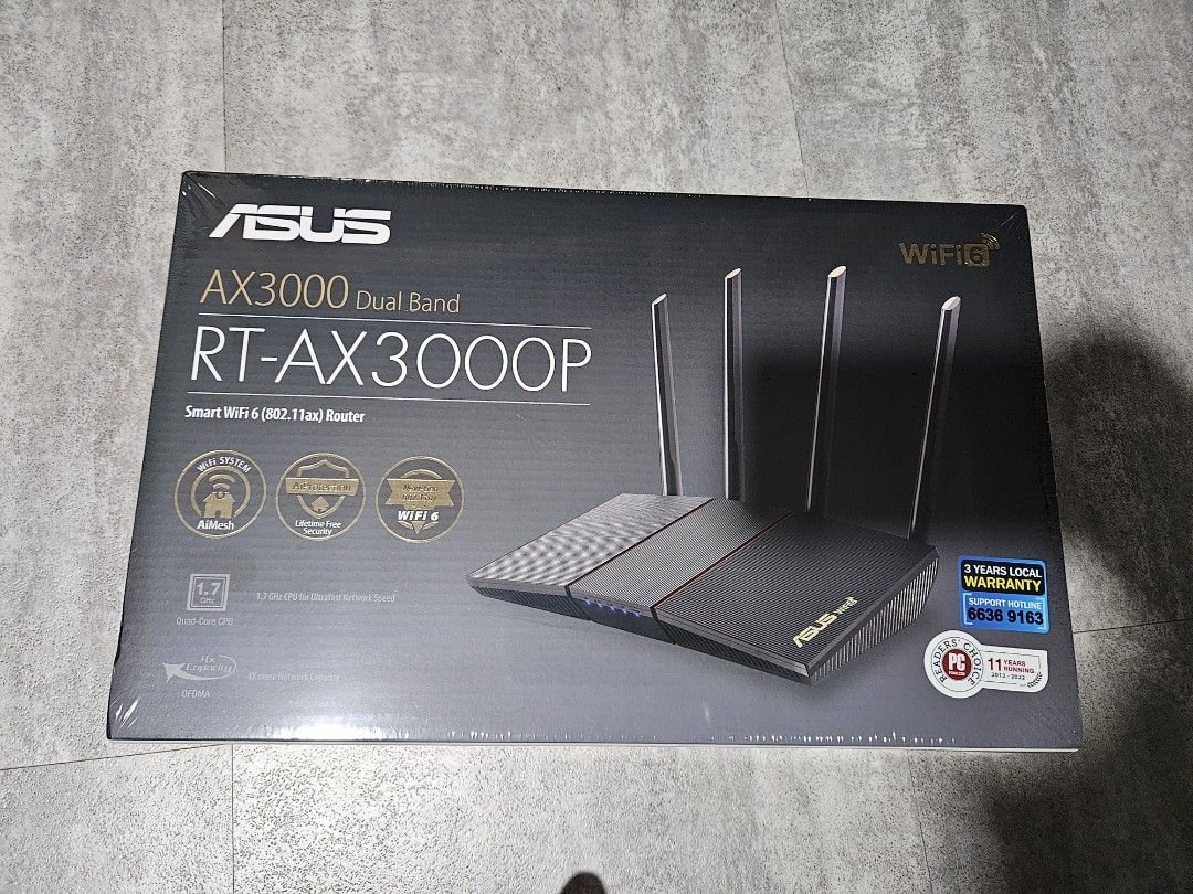 ASUS RT-AX3000P AX3000 Dual Band WiFi6 (802.11ax) Router, Computers ...