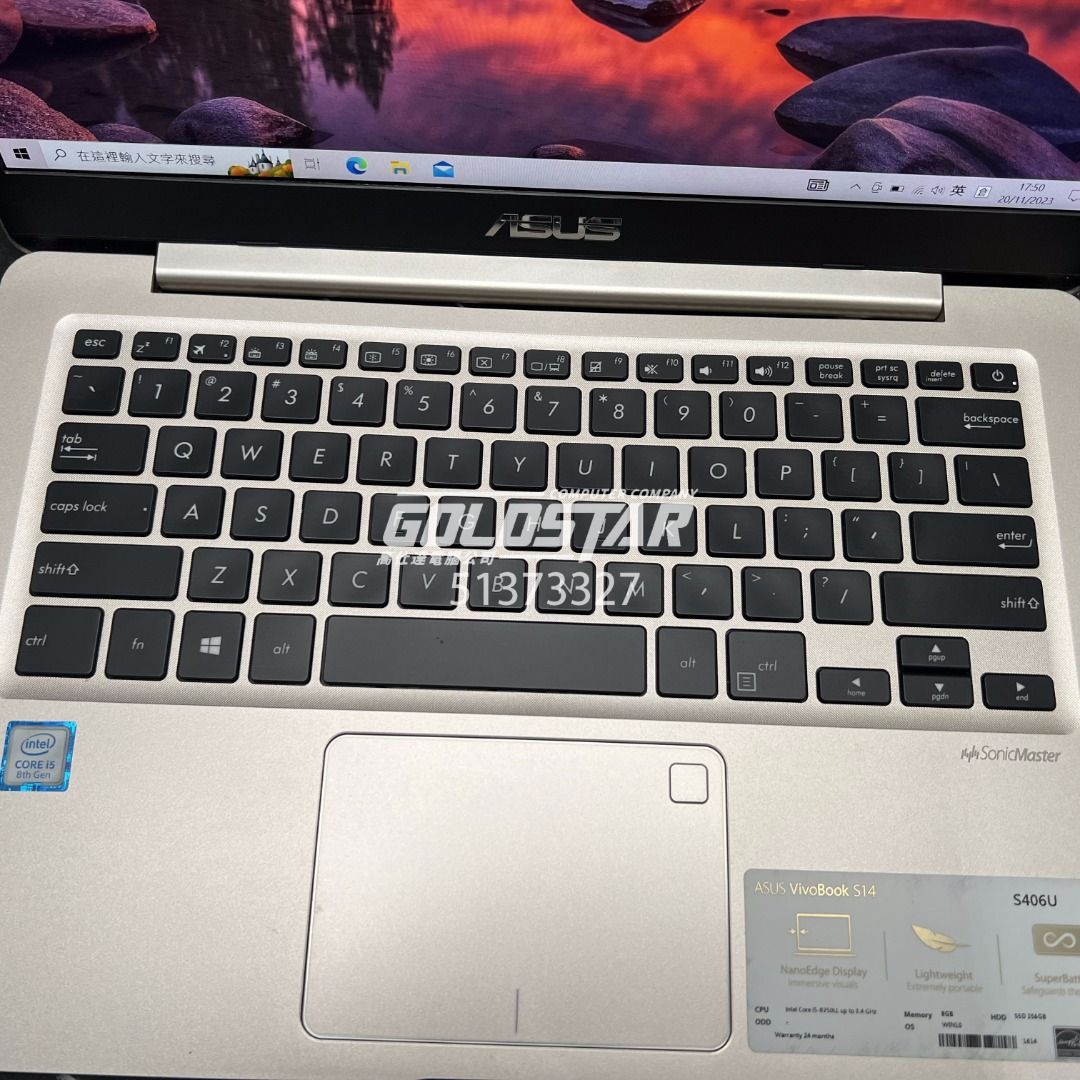 輕薄款ASUS VivoBook S14 14吋全高清/ /跟指紋解鎖/Laptop/三個月保養/Notebook /手提電腦/S406U/文書電腦/36, 電腦＆科技, 手提電腦 ...