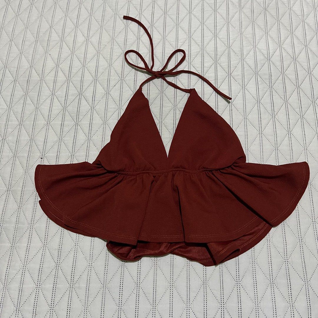 Backless Tie Top, Women's Fashion, Tops, Sleeveless on Carousell