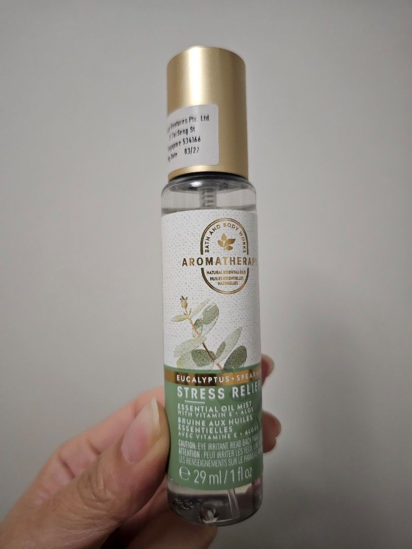 Bath and body works Aromatherapy Eucalyptus Spearmint Essential Oil Mist 29ml, Beauty & Personal ...