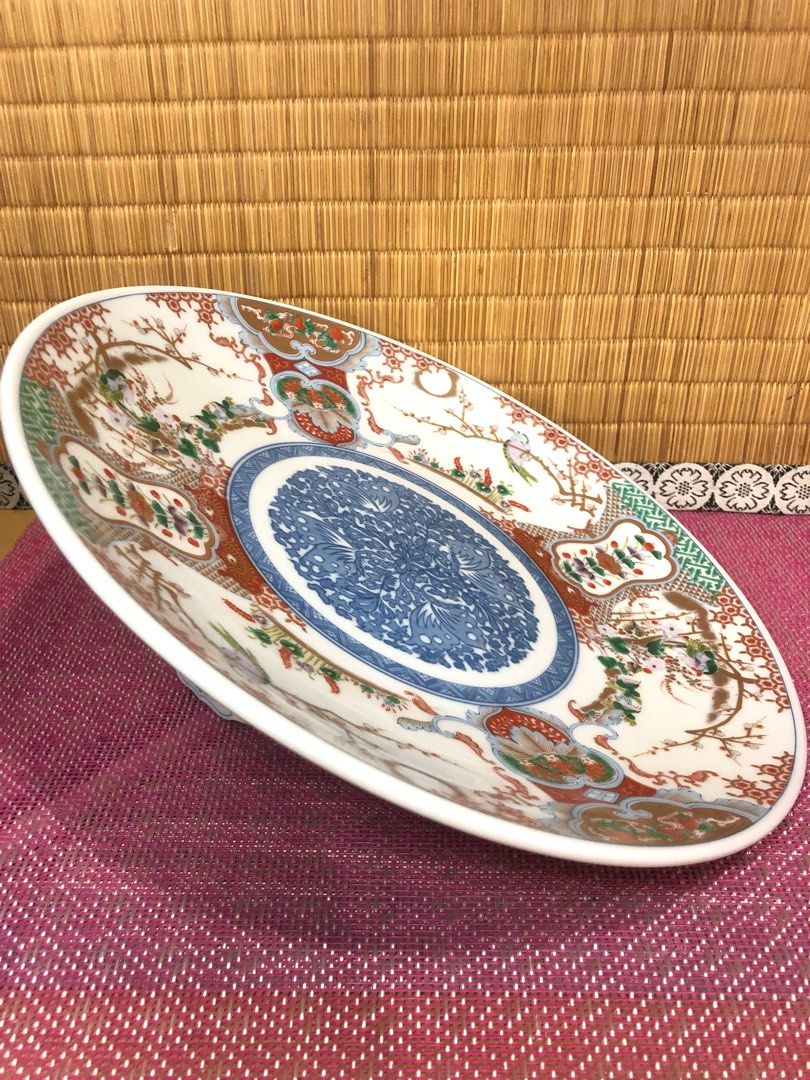 Beautiful and unique Imari big porcelain serving plate from famous ...