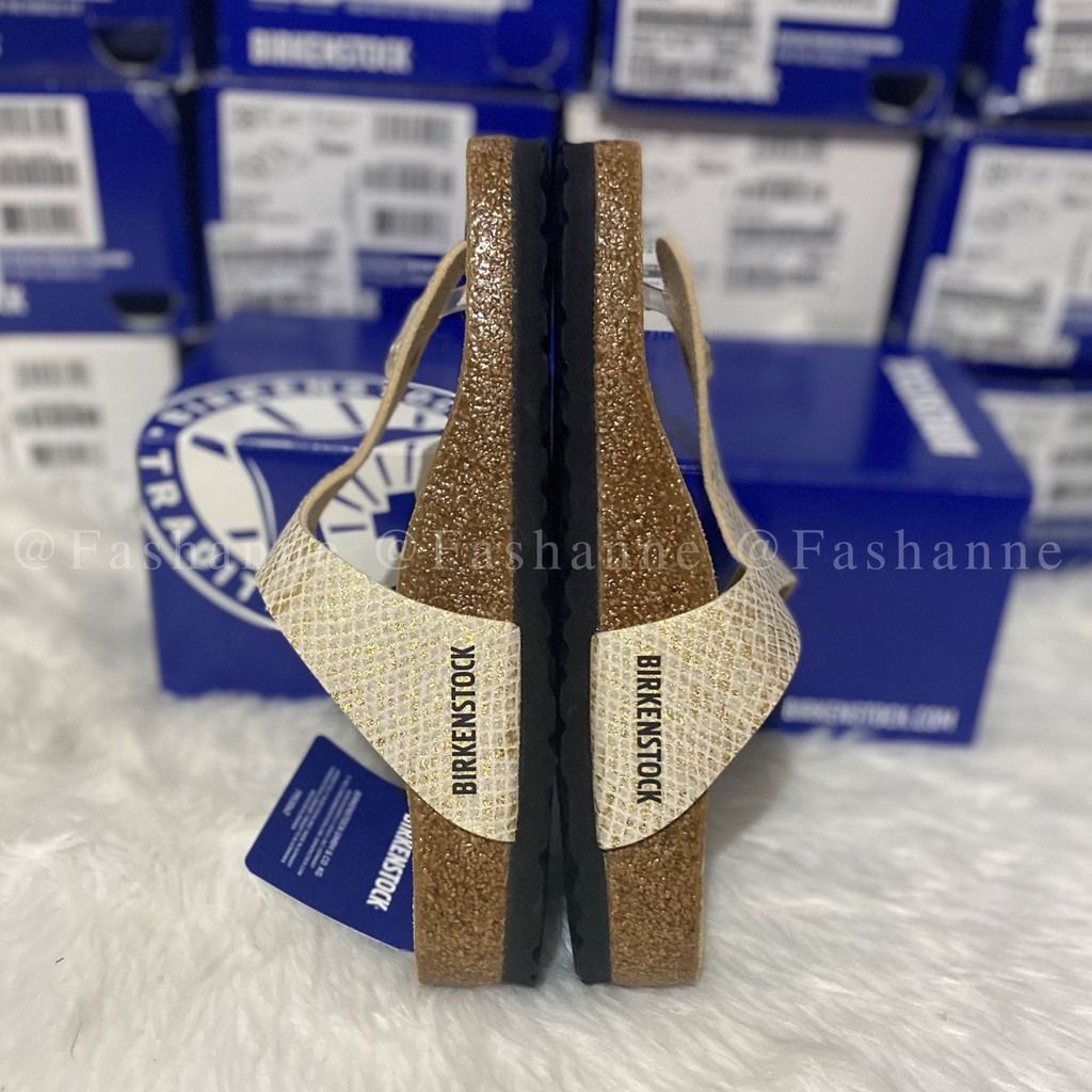 Birkenstock Gizeh Leather Python White, Women's Fashion, Footwear ...