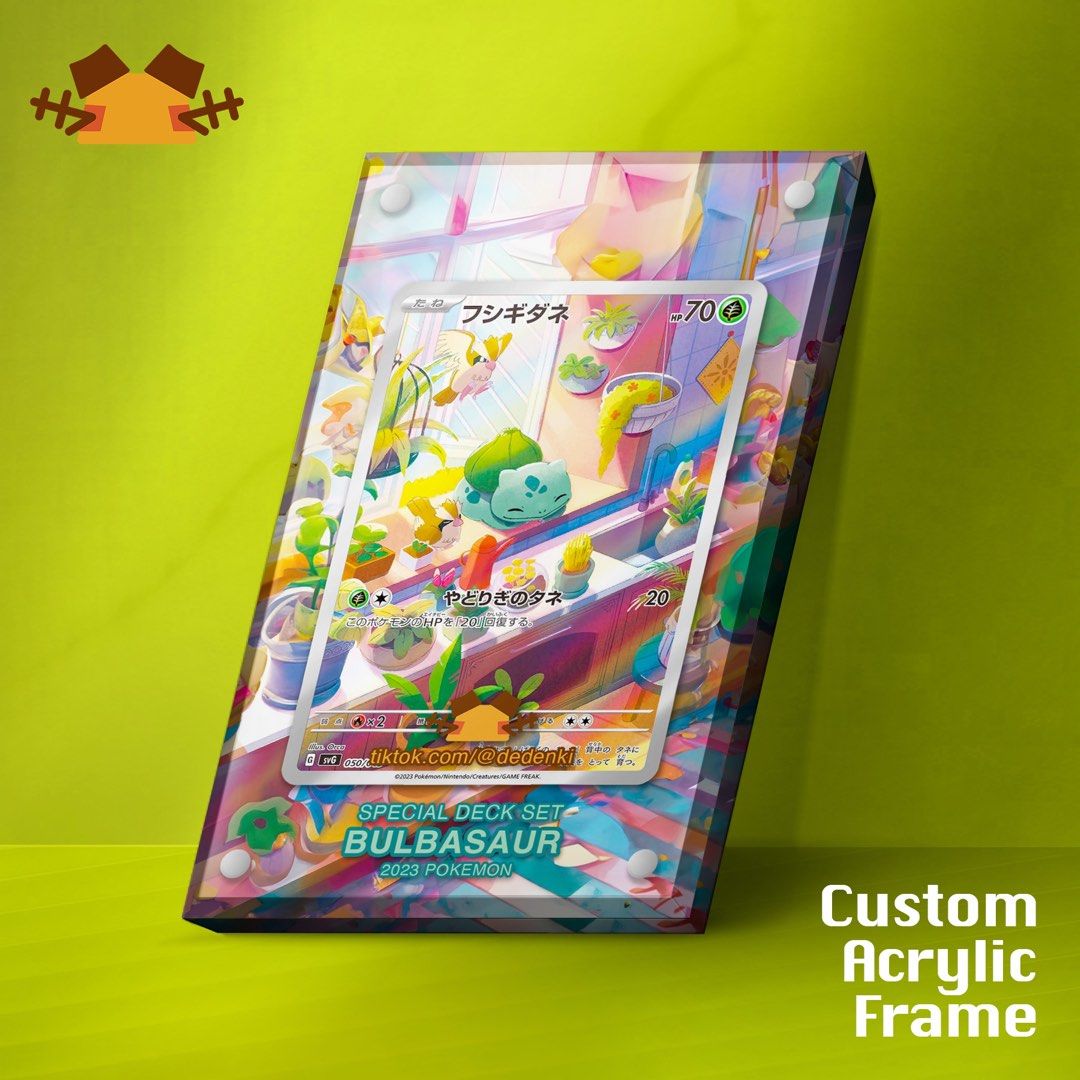 Bulbasaur Custom Card Frame, Hobbies & Toys, Toys & Games on Carousell