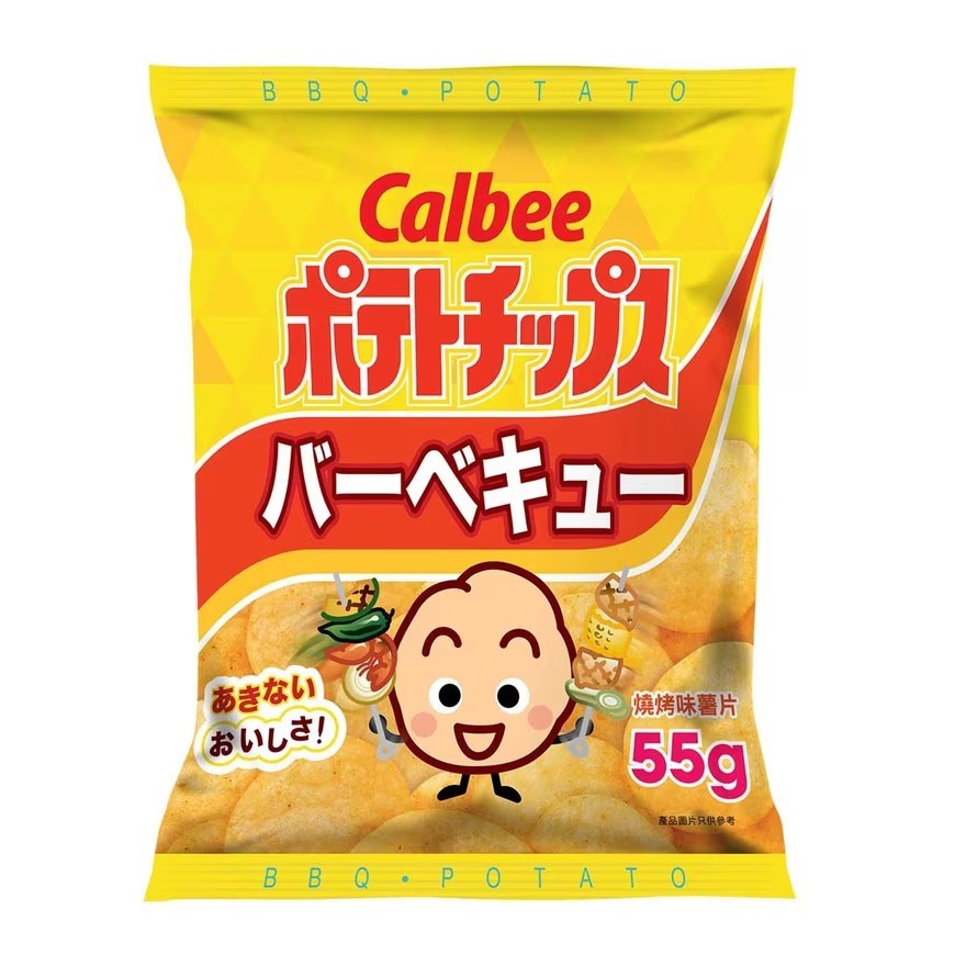 CALBEE Hong Kong Potato Chips Limited Edition (BBQ 55g), Food & Drinks ...