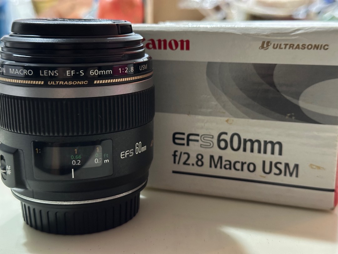 Canon 60mm EFS f2.8 Micro USM Lens, Photography, Lens & Kits on Carousell