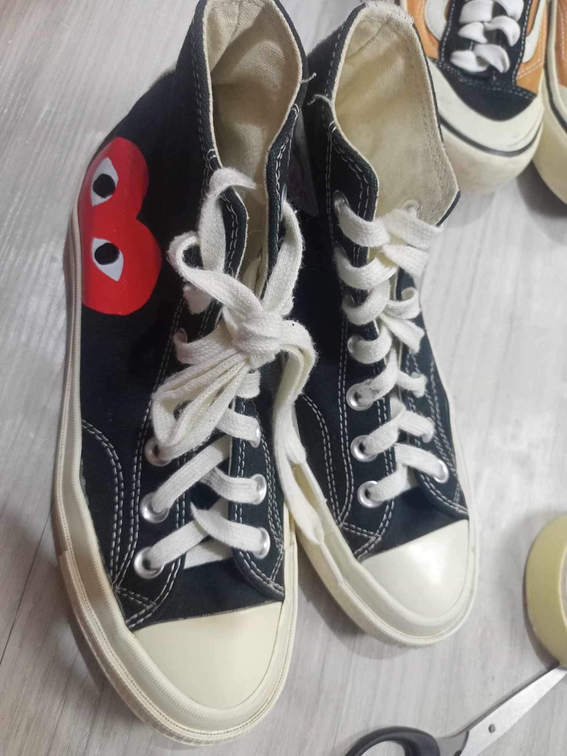 CDG high cut in black, Women's Fashion, Footwear, Sneakers on Carousell