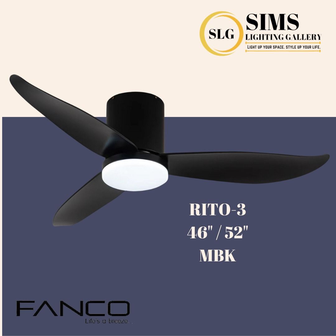 Ceiling Fan - Fanco Rito 3, Furniture & Home Living, Lighting & Fans ...