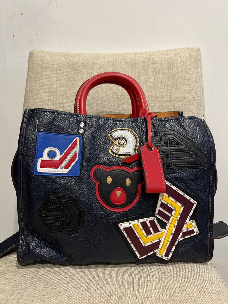 Coach 1941 Varsity Patch Rough Bag Navy, Luxury, Bags & Wallets on ...