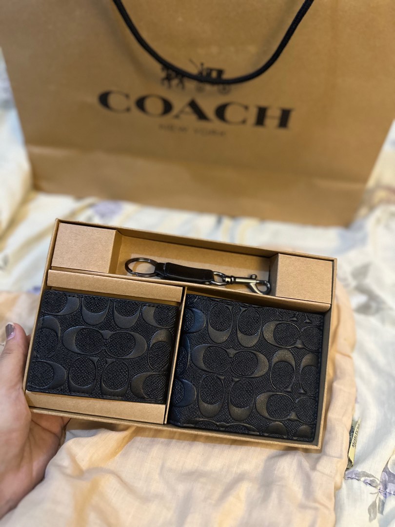 Coach 3 in 1 Wallet Gift Set, Luxury, Bags & Wallets on Carousell
