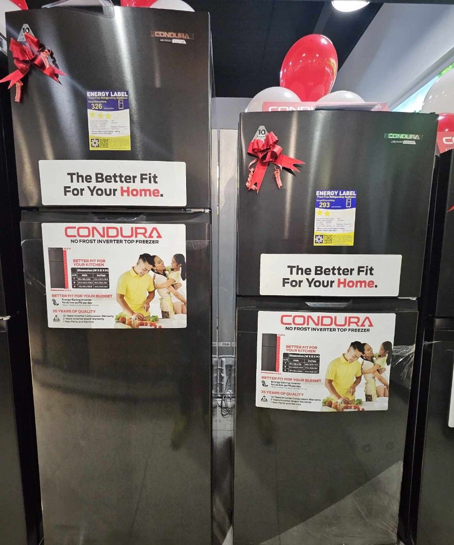 Condura two door single door bottom freezer NO FROST INVERTER, TV ...