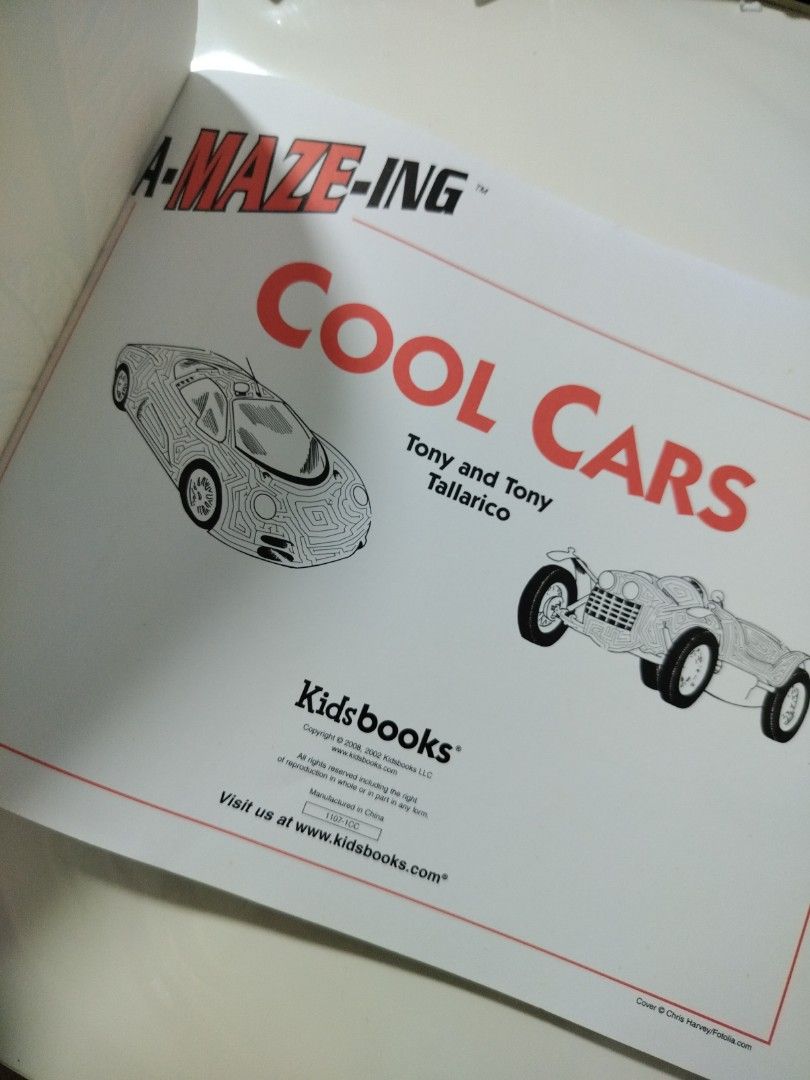 Cool Cars Mazes Book, Hobbies & Toys, Books & Magazines, Children's ...