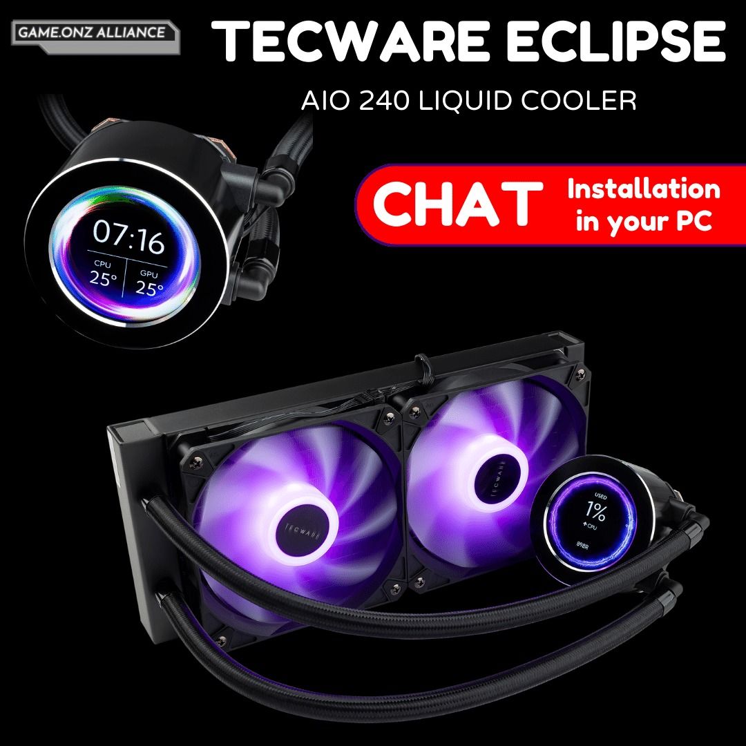 COOLER | TECWARE CLIPSE AIO 240 BLACK | LIQUID COOLER ALL IN ONE ALL ...