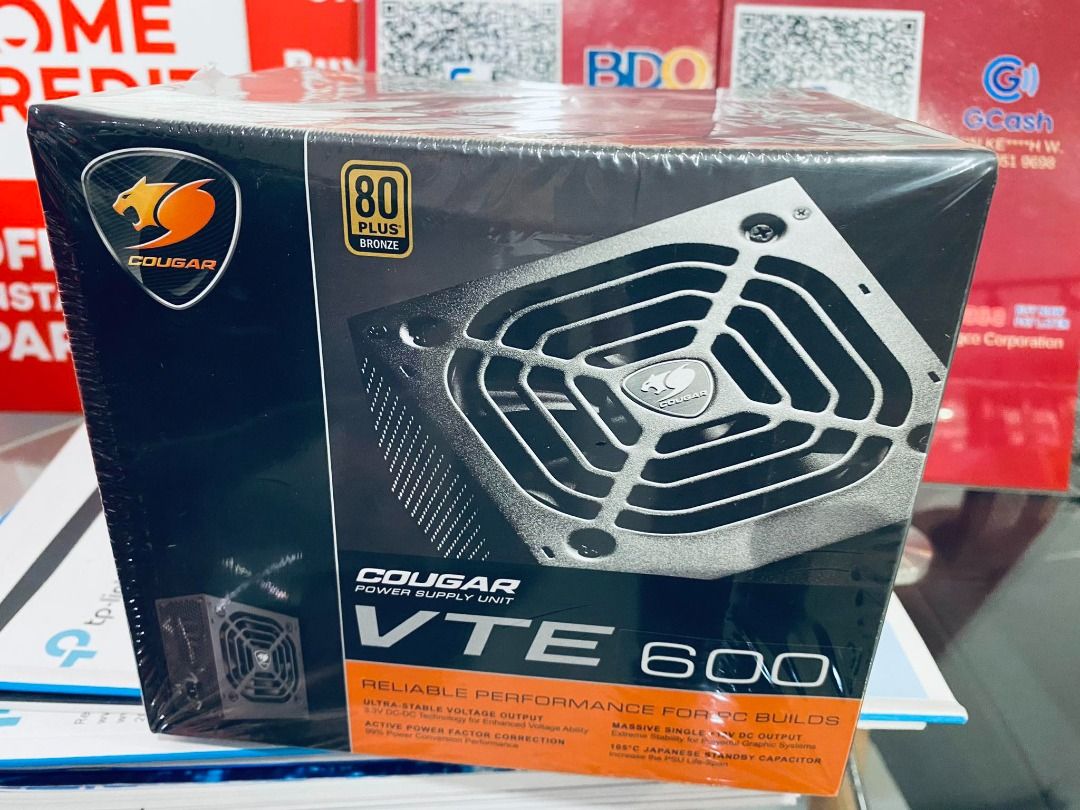 Cougar 600W 80+ Bronze True Rated PFC Power Supply PSU VTE600 ...