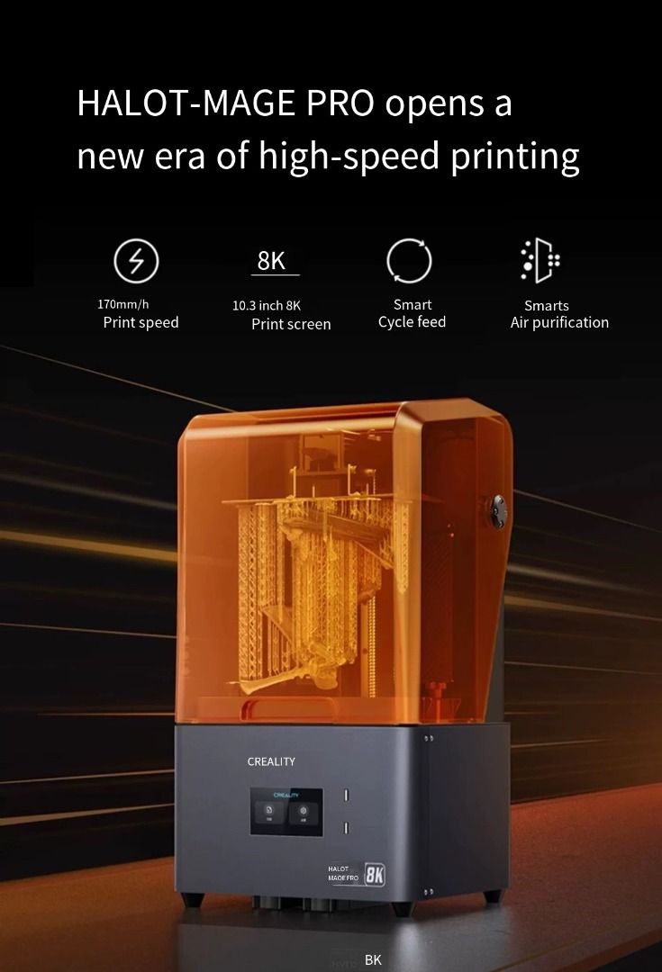CREALITY 3D Halot-Mage Pro: High-Speed Light-Curing 3D Printer with 10. ...