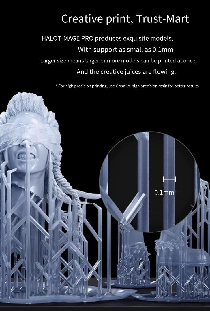 CREALITY 3D Halot-Mage Pro: High-Speed Light-Curing 3D Printer with 10. ...