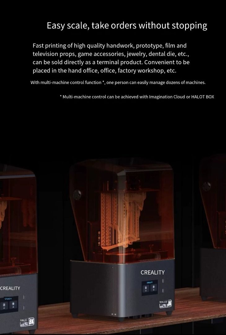 CREALITY 3D Halot-Mage Pro: High-Speed Light-Curing 3D Printer with 10. ...