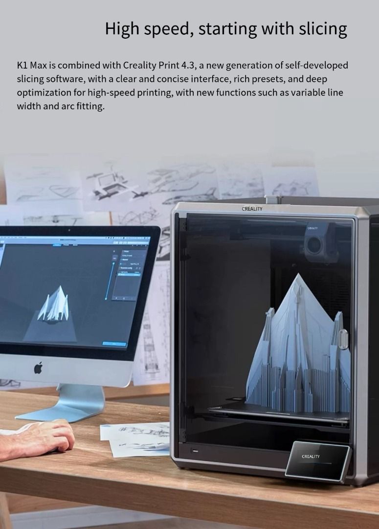 Creality K1 Max 3D Printer: Large Size, Automatic Leveling, AI Lidar ...