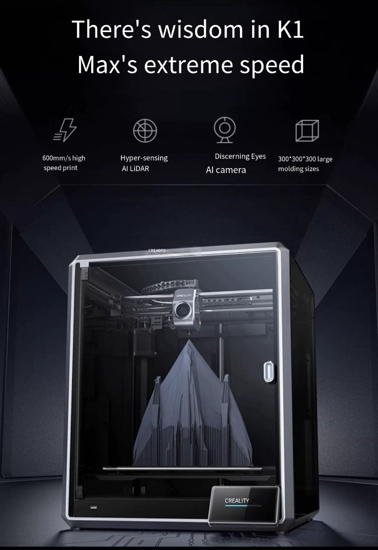Creality K1 Max 3D Printer: Large Size, Automatic Leveling, AI Lidar ...