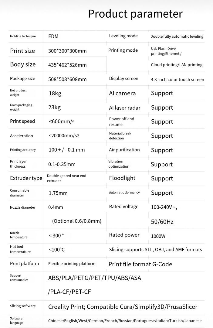 Creality K1 Max 3D Printer: Large Size, Automatic Leveling, AI Lidar ...