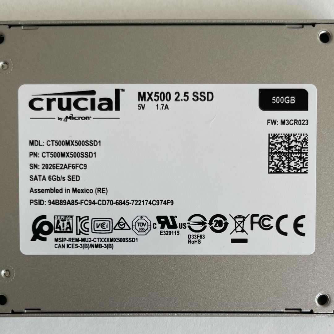 Crucial MX500 500GB SSD (Solid State Drive), Computers & Tech, Parts & Accessories, Hard Disks ...