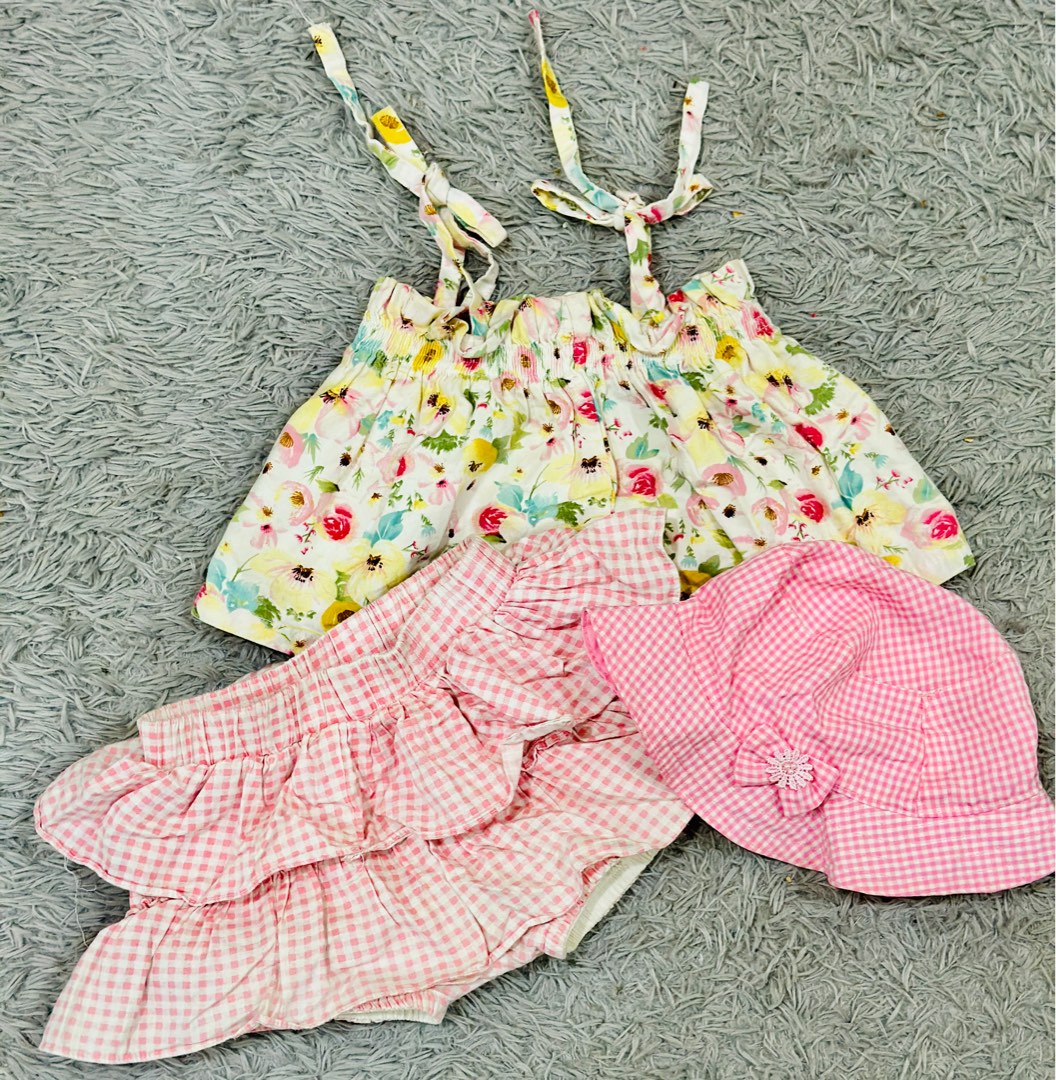 Cute Coords with Hat, Babies & Kids, Babies & Kids Fashion on Carousell