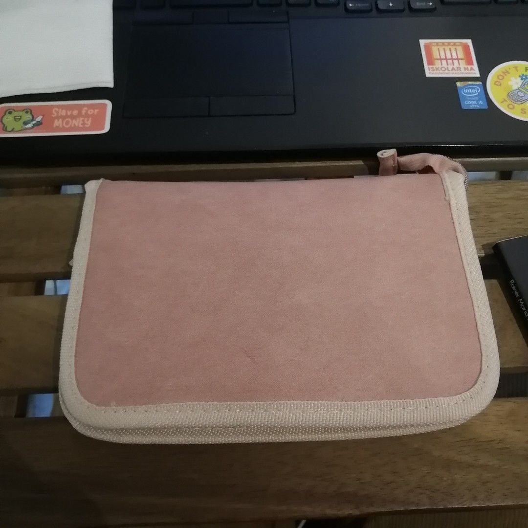 DAISO Pink Waterproof Zip Pouch with Many Compartments, Women's Fashion ...