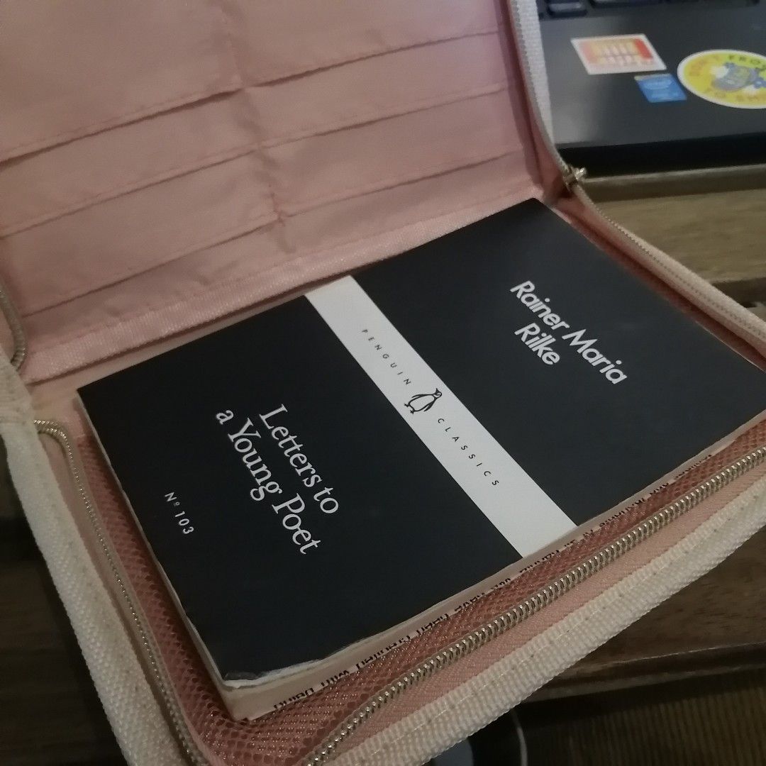 DAISO Pink Waterproof Zip Pouch with Many Compartments, Women's Fashion ...