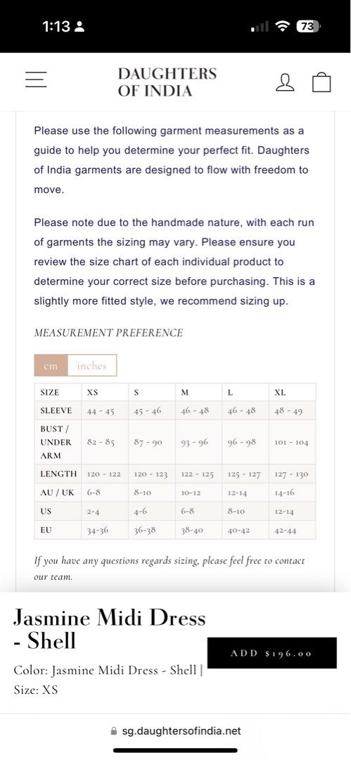 Daughter of India Jasmine Midi Dress - Shell, XS, Women's Fashion ...