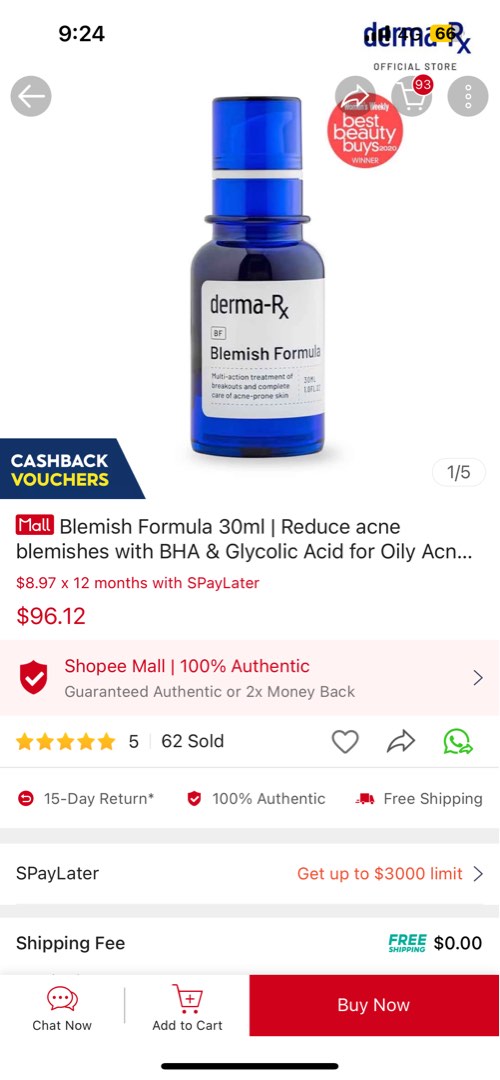 Derma-Rx Blenish formula 30ml, Beauty & Personal Care, Face, Face Care ...