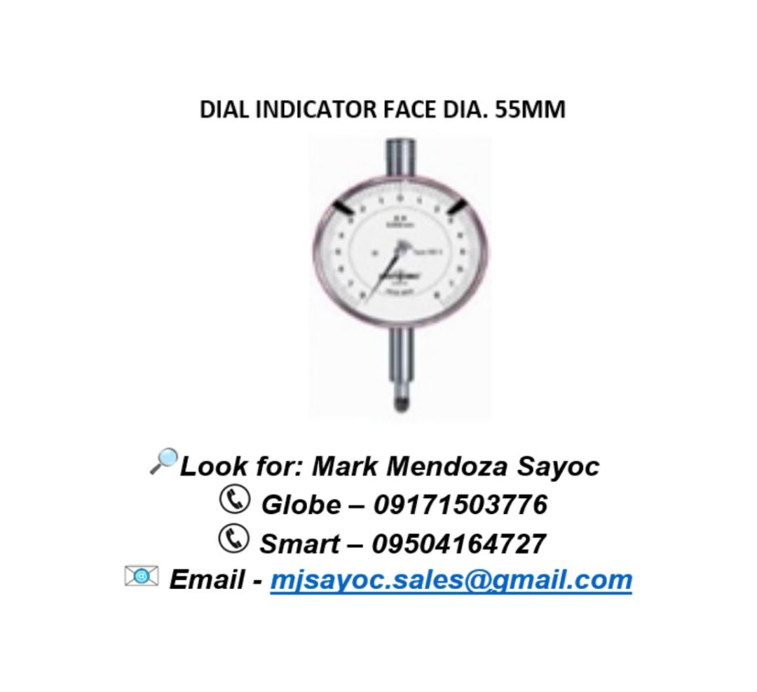 DIAL INDICATOR FACE DIA. 55MM, Commercial & Industrial, Construction ...