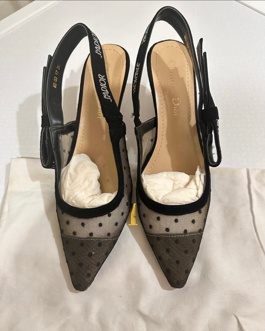 Dior Sling back Kitten Heels, Women's Fashion, Footwear, Flats ...