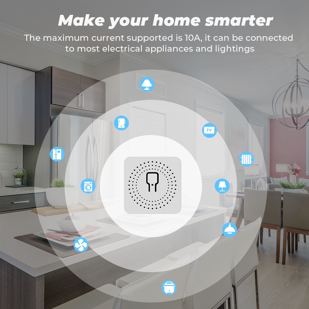 DIY WiFi Smart Wifi Switch 16A Mini DIY Led Light Tuya Intelligent Life ...