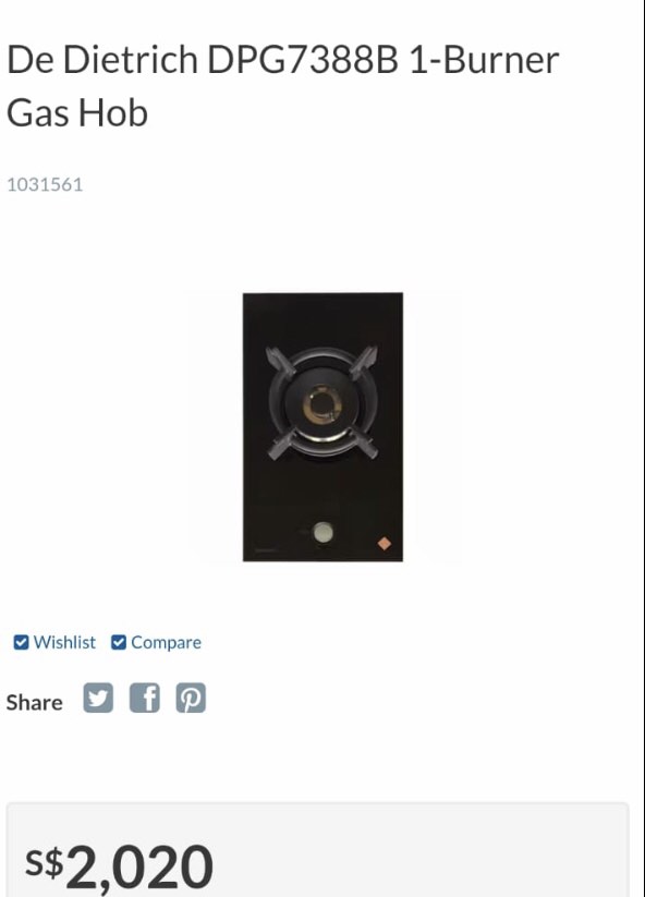 30% off DPG7388B - 30cm Wok Burner Domino Gas Hob, TV & Home Appliances ...