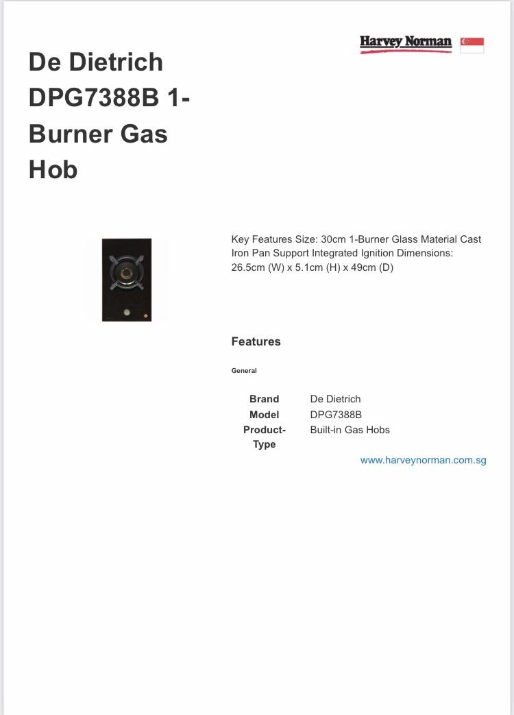 30% off DPG7388B - 30cm Wok Burner Domino Gas Hob, TV & Home Appliances ...