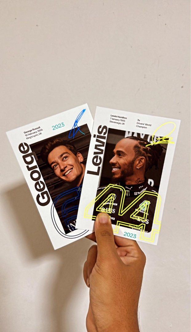 F1 Mercedes Driver Cards, Hobbies & Toys, Memorabilia & Collectibles ...