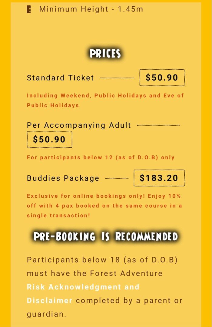 Forest Adventure Grand Course Ticket, Tickets & Vouchers, Local ...