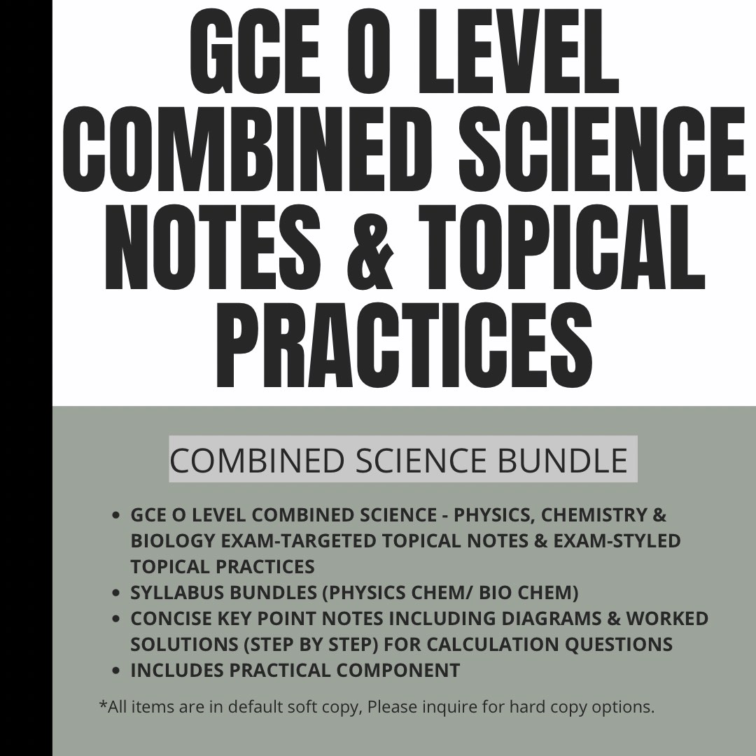 GCE O LEVEL SEC 3 SEC 4 COMBINED SCIENCE PHYSICS CHEMISTRY BIOLOGY EXAM ...