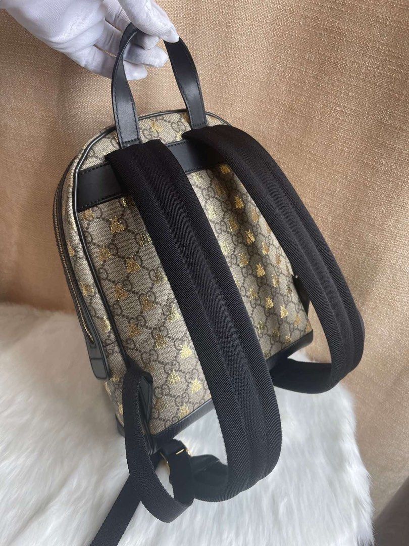 Gucci GG Supreme Bee Backpack limited edition, Luxury, Bags & Wallets ...