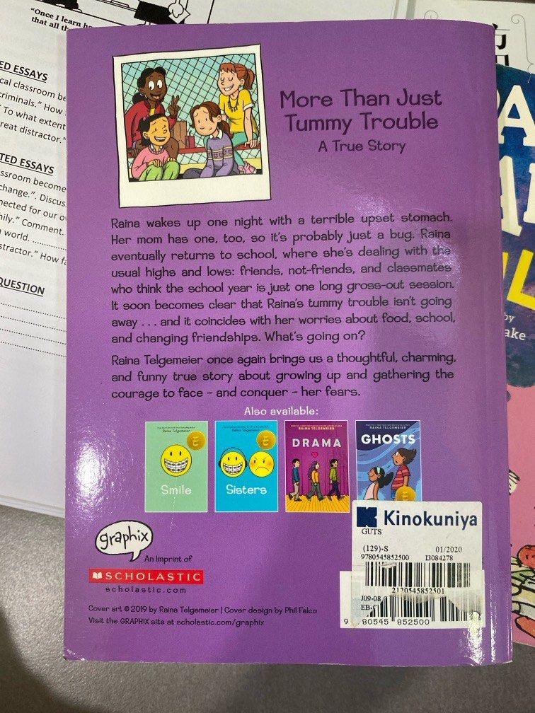 Guts By Raina Telgemeier, Hobbies & Toys, Books & Magazines, Children's ...