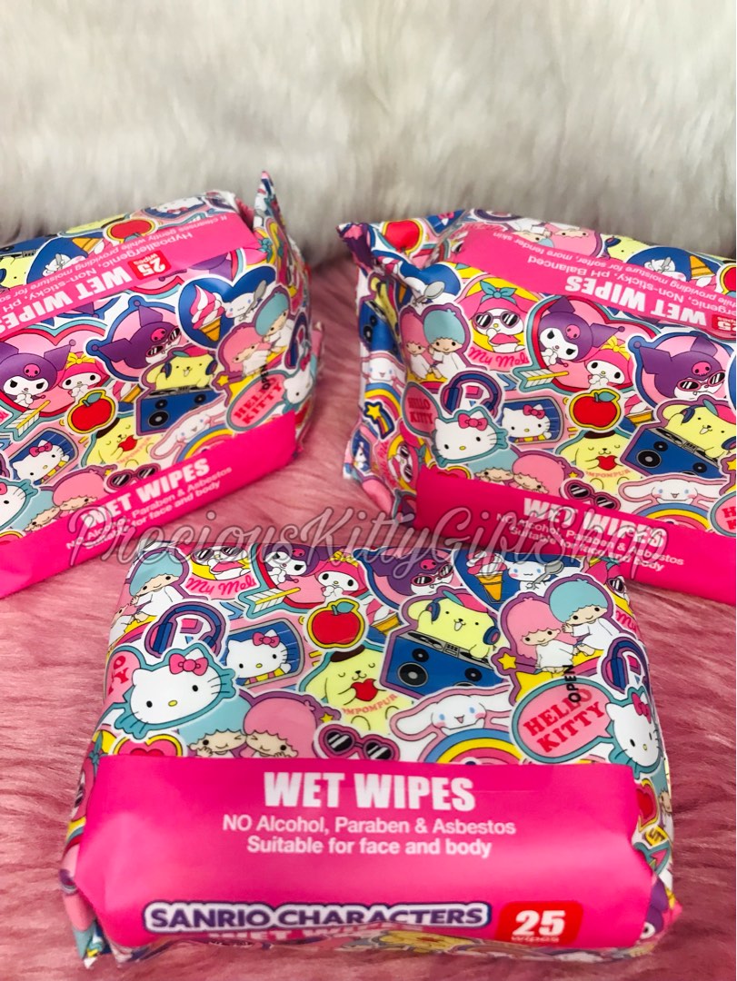 Hello Kitty Wet Wipes/Tissue, Babies & Kids, Bathing & Changing ...